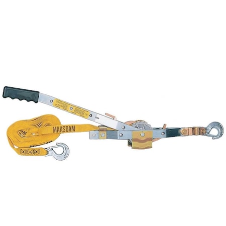 Maasdam 1-ton Pow'R-Pull Web Strap Come-along WS-25-LS | Zoro