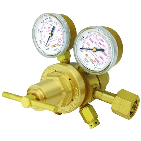 Gentec Medium Duty Dual Stage Regulator , 3000 PSI Inlet 5-125 PSI ...