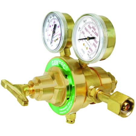 Gentec Extra Heavy Duty Dual Stage Regulator , 3000 PSI Inlet 5-125 PSI ...