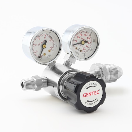 Gentec HP Low Flow Regulator, CGA-580 , Inlet 0 to 150 PSI, Relief ...