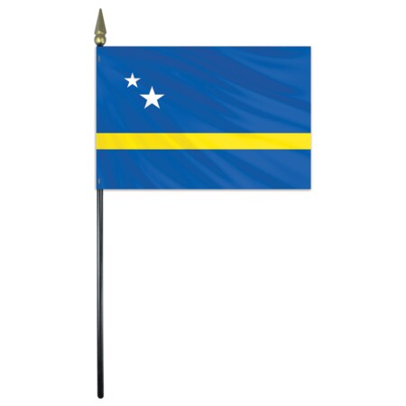 Global Flags Unlimited Curacao Stick Flag 4"x6" E Gloss 201603 | Zoro
