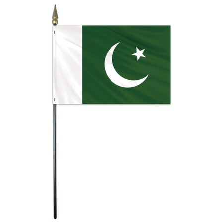 Global Flags Unlimited Pakistan Stick Flag 4"x6" E Gloss 202624 | Zoro
