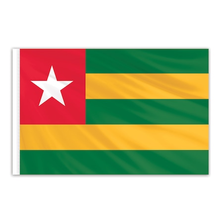 Global Flags Unlimited Togo Indoor Nylon Flag 3'x5' 203104 | Zoro