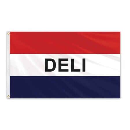 Global Flags Unlimited Deli Red/White/Blue Message Flag 3'x5' Standard ...