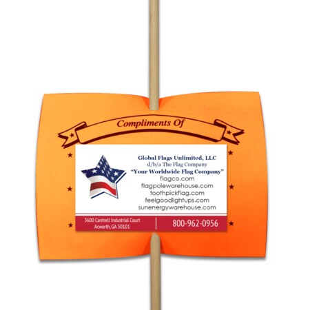 Global Flags Unlimited Compliments Cards Pack of 100 - Orange 205618 | Zoro