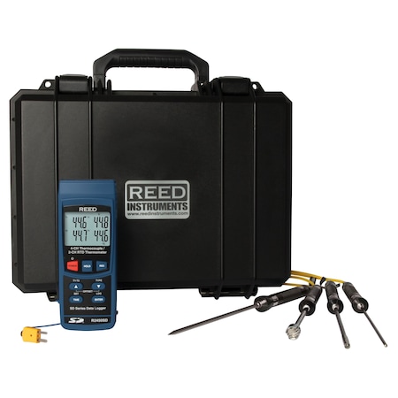 Reed Instruments REED Data Logging Thermometer with 4 Type-K ...