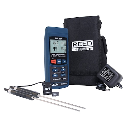 Reed Instruments REED Data Logging RTD Thermometer Kit R2450SD-KIT5 | Zoro