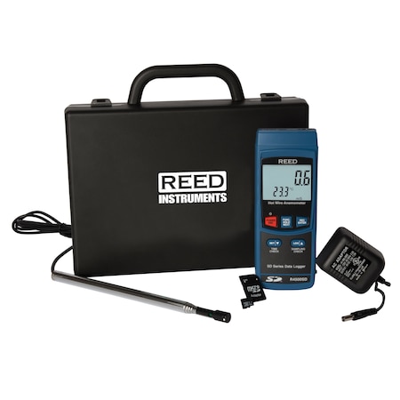 Reed Instruments REED Data Logging Hot Wire Thermo-Anemometer with ...