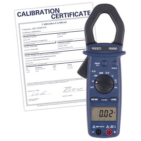 Reed Instruments REED R5050 1000A True RMS AC/DC Clamp Meter, includes ...