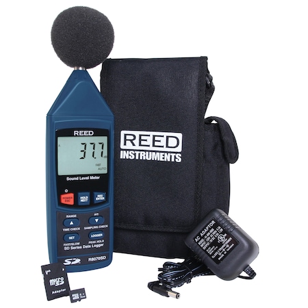 Reed Instruments REED Data Logging Sound Meter with Adapter and SD Card ...
