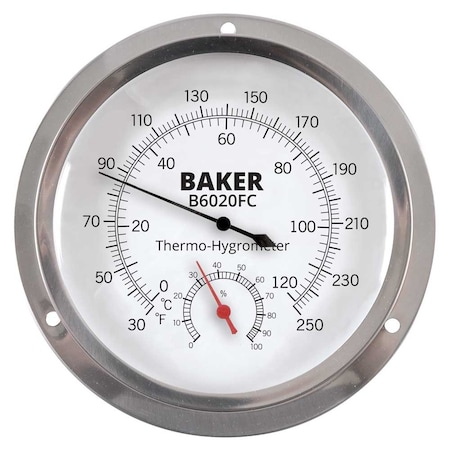 Baker Instruments B6020FC Dial Thermo-Hygrometer B6020FC | Zoro