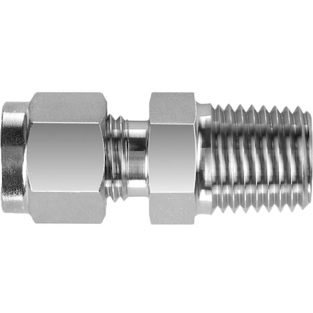 Generant Dct Male Npt Connector, 3/8in Tube Od, 0.5in T Npt DCT-6-8-SS ...