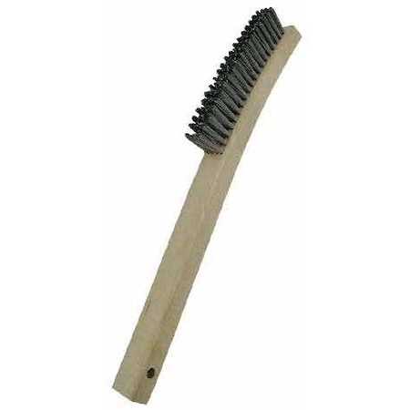 Gordon Brush 4x19 Row 0.006" CS Wire, 13-3/4" Curved Wood Handle Plater ...