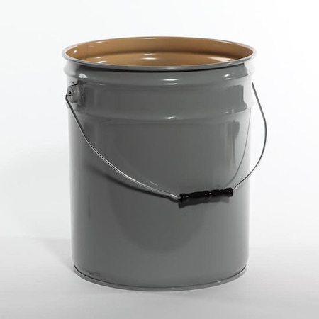 Pipeline Packaging Open Head Pail, Steel, Gray, 5 gal., UN Rating ...