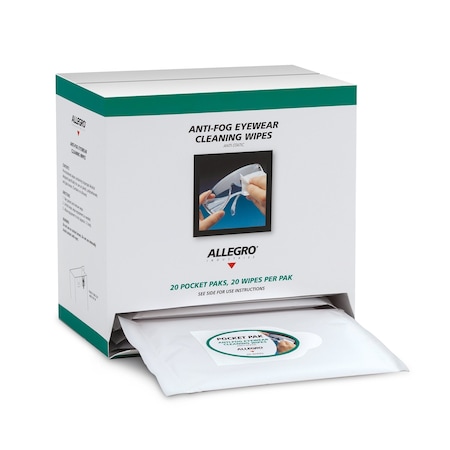 Allegro Industries Eyewear Cleaning Wipes Pocket Pak Dispen 0350-20PPD ...