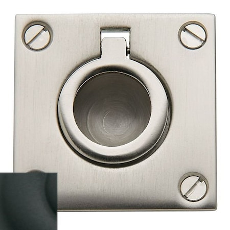 Baldwin Estate Satin Black Flush Ring Pull 0393.190 | Zoro