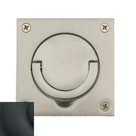 Baldwin Estate Satin Black Flush Ring Pull 0397.190.SOL | Zoro