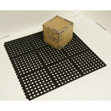 Rubber-Cal "Dura-Chef Interlock" Anti-Fatigue Mats - 5/8 in x 3 ft x 3 ...