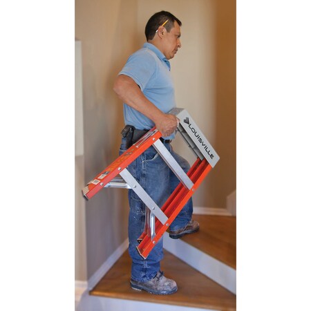 Louisville 2 Steps, Fiberglass Step Stool, 300 lb. Load Capacity ...