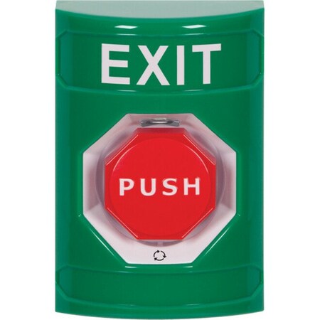 Safety Technology International Exit Push Button, Green, SPDT, 2-7/8" D ...