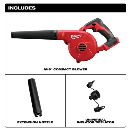 MILWAUKEE M18 Compact Blower (0884-20) | Zoro