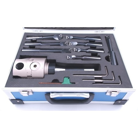 Hhip Indexable Tool Set With 3" Boring Head R8 Shank & 8 Boring Bars ...