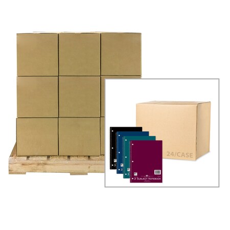 Roaring Spring Pallet of 3 Subject Wirebound Notebooks, 10.5"x8", 120 ...