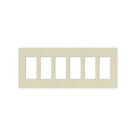 Lutron Designer Wall Plates, Number of Gangs: 6 Satin Finish, Taupe SC ...