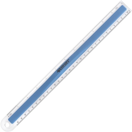 Westcott Rulers, 12" Plastic Ruler with Rubber Finger Grip, Asst. 15501 ...