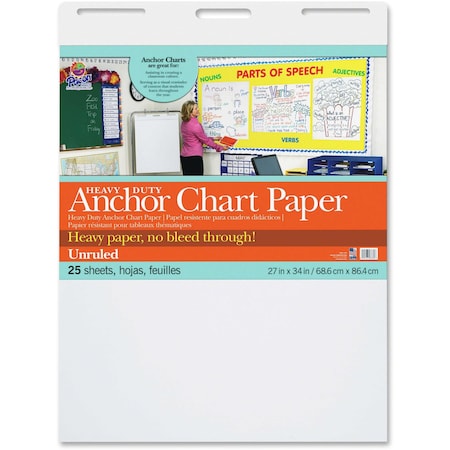 Pacon Anchor Chart Paper, 25 Sheets, Plain, PK4 3370 | Zoro