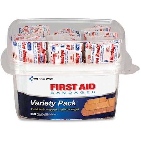 First Aid Only Assorted Bandage Box Kit, Clear 90095 | Zoro