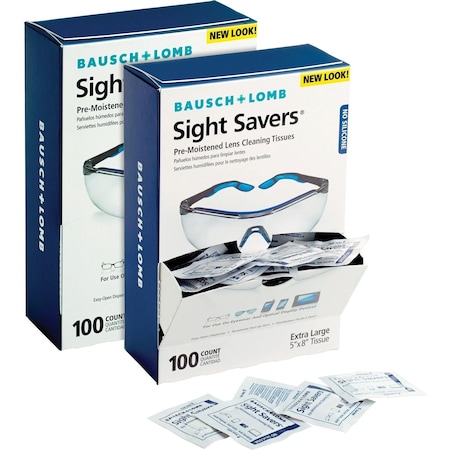 Bausch + Lomb Tissues, Eyeglass, Pre-Moist, PK200 8574GMBD | Zoro