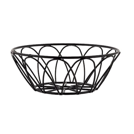 Tablecraft Round Serving Basket, Blk Metal, 6x6x2.25 10534 | Zoro