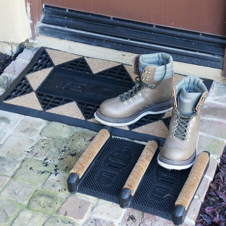 Rubber-Cal "Traditional" Outdoor Boot Scraper - 2.5 in. x 12 in. x 16 ...