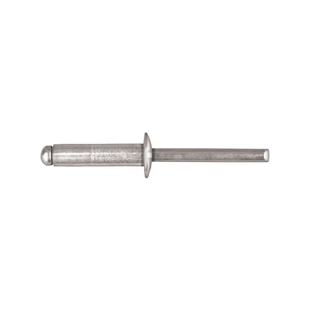Disco Blind Rivet, Dome Head, 1/4 in Dia., 15/16 in L, Aluminum Body ...