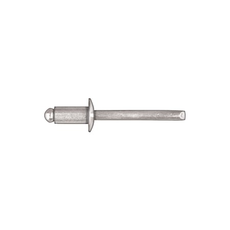 Disco Blind Rivet, Dome Head, 1/4 in Dia., 29/64 in L, Steel Body ...