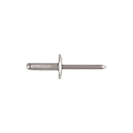 Disco Blind Rivet, Large Flanged Head, 3/16 in Dia., 21/32 in L, Steel ...