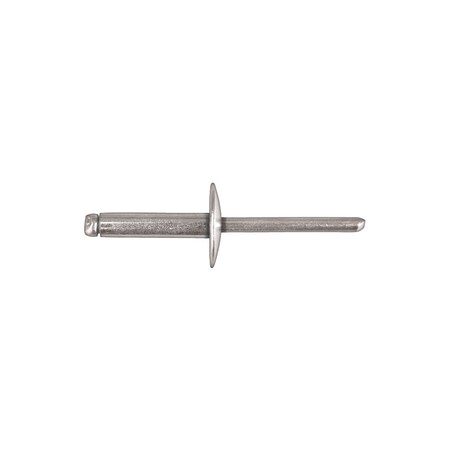 Disco Blind Rivet, Large Flanged Head, 3/16 in Dia., 25/32 in L, Steel ...