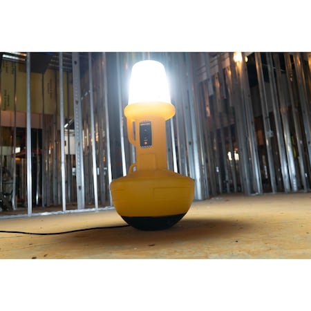 Wobble Light Temporary Job Site Light, 15000 lm, Bk/Yl 111303LED | Zoro