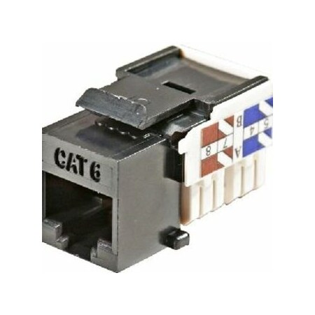 Steren Cat6 Keystone Jack 90 Degree RJ45 Black 310-140BK | Zoro