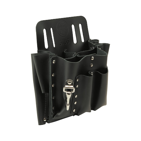 Klein Tools Black Leather 10 Pockets, 5165 5165 | Zoro