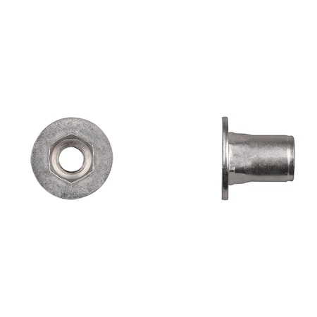 Disco Nut Insert, M8-1.25 Thrd Sz, Hex, Steel, Zinc Plated 11406PK | Zoro