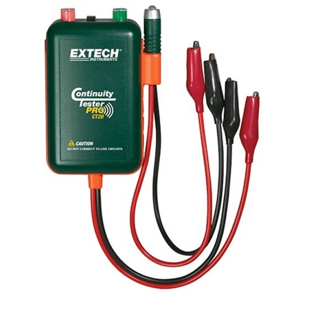 Extech Continuity Tester, 9V, 9 In Test Leads CT20 | Zoro
