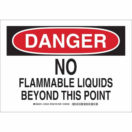 Brady Danger Sign, 10 in H, 14 in W, Rectangle, English, 126345 126345 ...