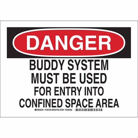 Brady Danger Sign, 7 in H x 10 in W, Polyester, Rectangle 126758 | Zoro