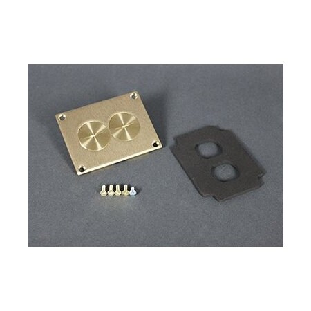 Wiremold Duplex Cover Plate, Brown, Brass 828SPTC | Zoro