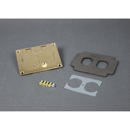 Wiremold Duplex Cover Plate, Brown, Brass 828R | Zoro