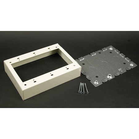 Wiremold Three Gang Box Fitting, Ivory, Steel V5747-3 | Zoro