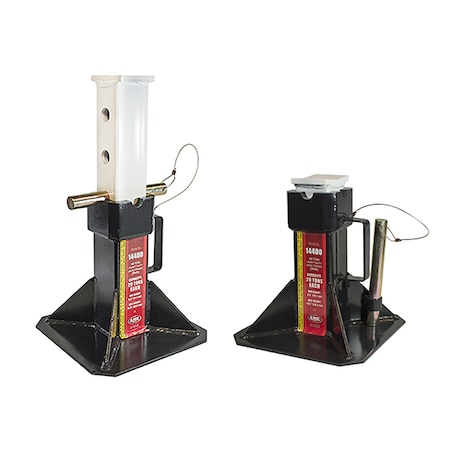 Titan ack Stand, 40 ton Load Capacity Pair, 19 7/8 in Max Extended Ht ...