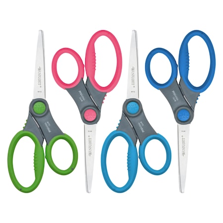 Westcott Scissors, 7" Ultra Soft Handle Student Scissors with Anti ...